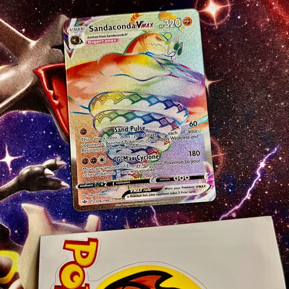 Pokemon | Other | Pokmon Sandaconda Vmax Rainbow Card Chilling Reign ...